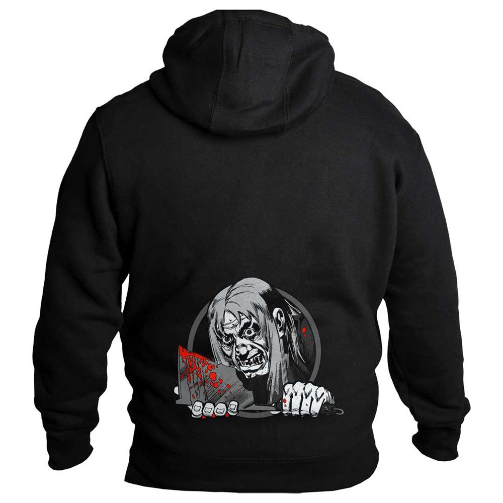 Tales From The Crypt Crypt Keeper Axe Black Zip Hoodie